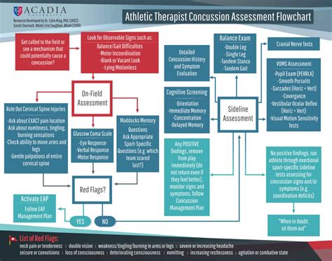 Concussion Assessment Flowchart Athletic Therapy Interactive