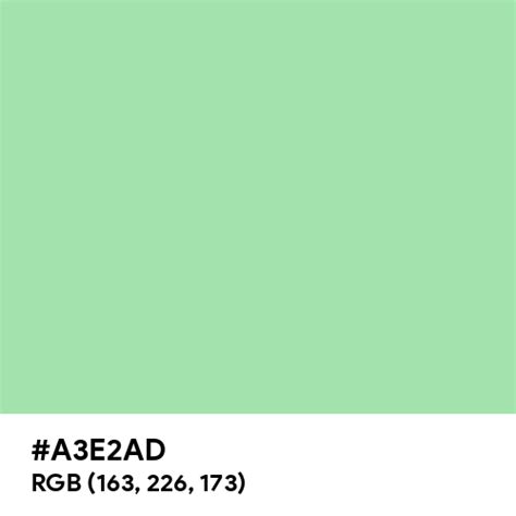 Love Green Color Hex Code Is A3e2ad