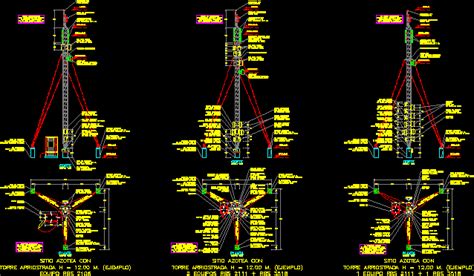 Telecommunication Tower Bracing Dwg Plan For Autocad Designs Cad