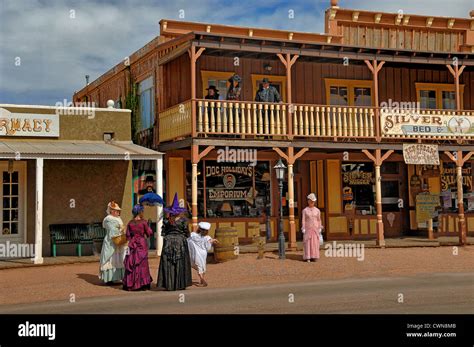 Main Street In Tombstone City With People In Period Dress Located In