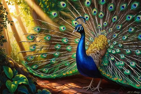 Peacock Art Fantasy Background Images Hd Pictures And Wallpaper For Free Download Pngtree