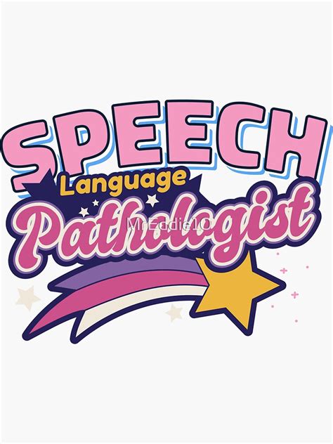 Speech Language Pathologist Slp Art Sticker For Sale By Mreddie10