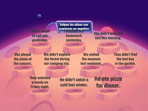 Simple Past Negative Whack A Mole