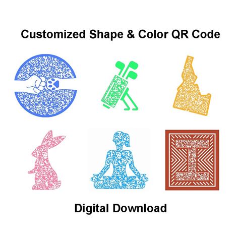 Custom Color And Shape Qr Code Digital Download Small Businesses