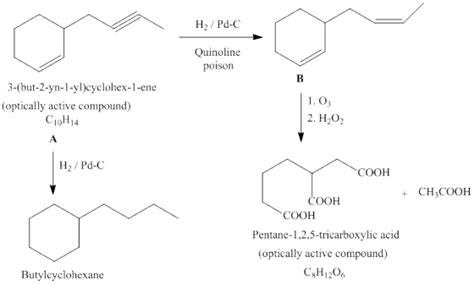An Optically Active Alkyne A C10h14 Can Be Catalytically Hydrogenated