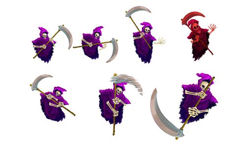 Grim Reaper Character Sprite Custom Designed Graphic Objects