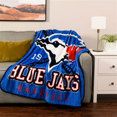 Mlb Toronto Blue Jays Plush Blanket 50 X 60 In Polyester Blue Canadian Tire