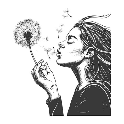 Dandelion Blowing Graphic Vectors And Illustrations For Free Download