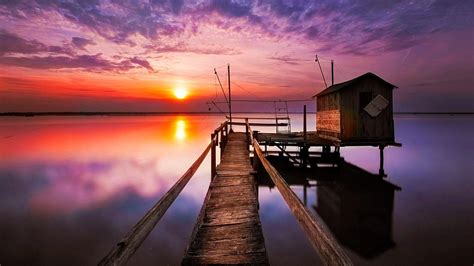 Dock Sunset Wallpapers Top Free Dock Sunset Backgrounds Wallpaperaccess