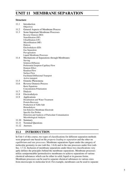 Pdf Membrane Separation Reference Material 1pdf Dokumentips