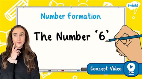 The Number 6 Six Number Formation Handwriting Concept Video