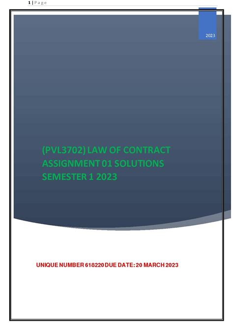 Pvl3702 Assignment 1 Memo First Semester 2023pass Guaranteed To Be Used As A Guideline