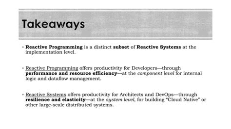 Reactive Programming Systems Architecture Ppt