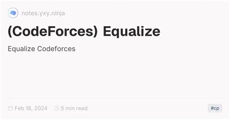 Codeforces Equalize