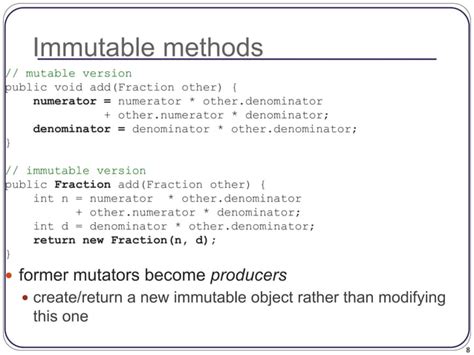 Immutable Classes Updatedppt