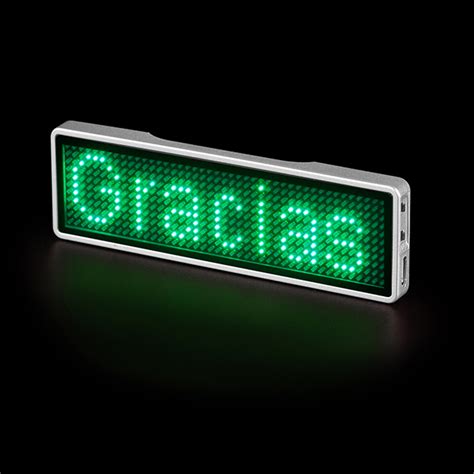 LED Name Badge S Green Led