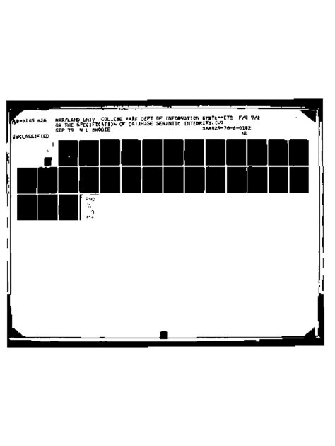 Fillable Online On The Specification Of Database Semantic Integrity