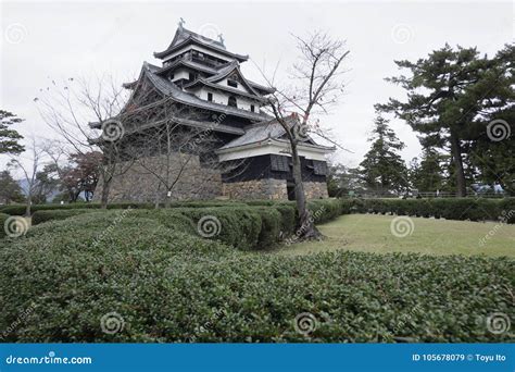 Matsue Castle Of National Treasure In Shimane Prefecture Stock Image