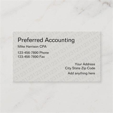 Accountant Cpa Design Business Card Zazzle