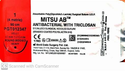 Violet Absorbable Surgical Suture Packaging Type Box At Best Price In