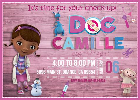 Doc Mcstuffins Invitations