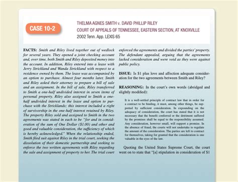 Solved Case 10 2 Thelma Agnes Smith V David Phillip Riley