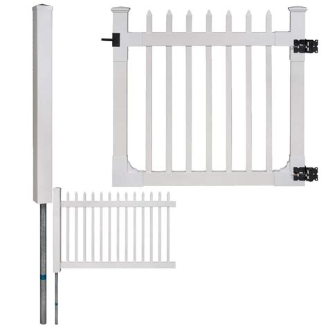 Wambam Fence Nantucket Vinyl Picket Fence Bundle The Home Depot
