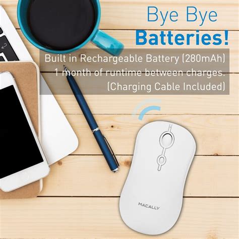 Macally Macally Rechargeable Bluetooth Mouse For Mac Pc Point And