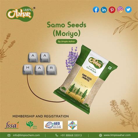 Samo Seeds Moriyo Seeds Benefits Home Made Candy Food Poster Design