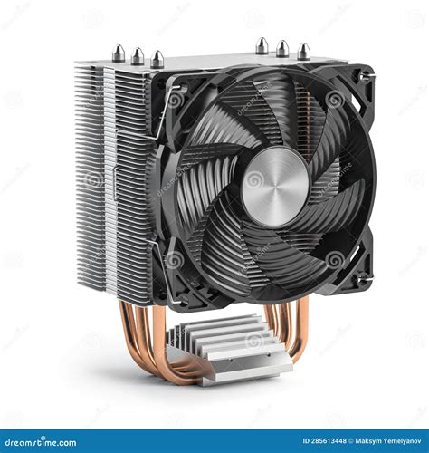 Cpu Cooler With Heatpipes Isolated On White Background Royalty Free