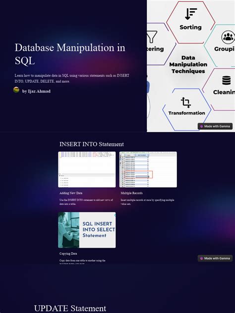 Database Manipulation in SQL | PDF