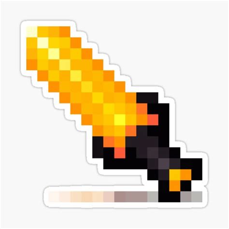 Pixel Molten Blade 3 Sticker For Sale By Benhenry Redbubble