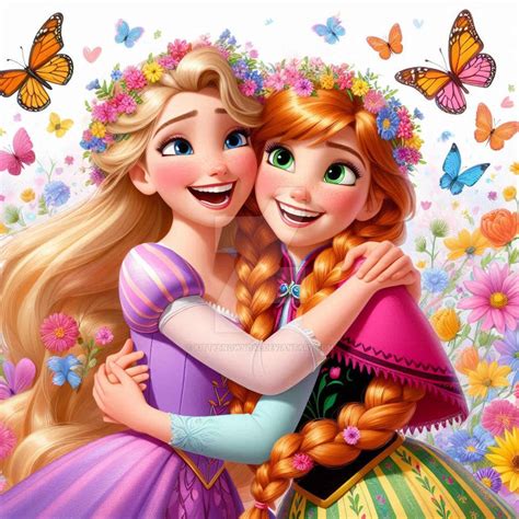 Rapunzel And Anna 4 By Kittysnownose On Deviantart