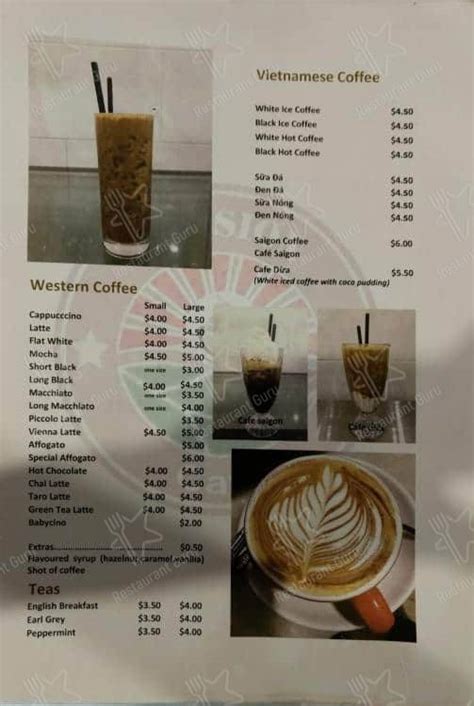 Menu At Passion Cafe Canley Vale