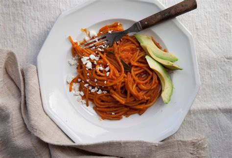 Mexican Style Pasta With Tomato Sauce Chorizo And Fresh Cream Pati Jinich