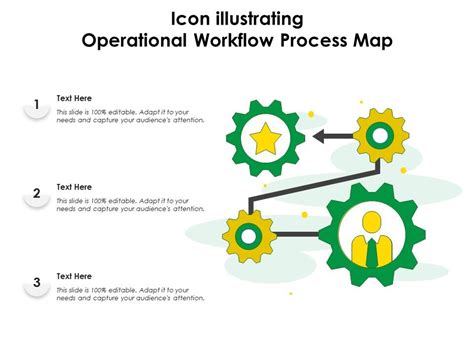Icon Illustrating Operational Workflow Process Map Presentation Graphics Presentation