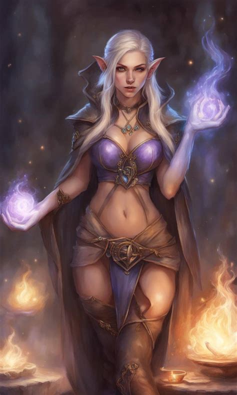 Sexy Female Elf Mage Conjurer By Windfirestorming On Deviantart