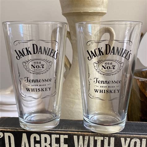 Jack Daniels Dining Jack Daniels Clear Whiskey Glass Set Poshmark