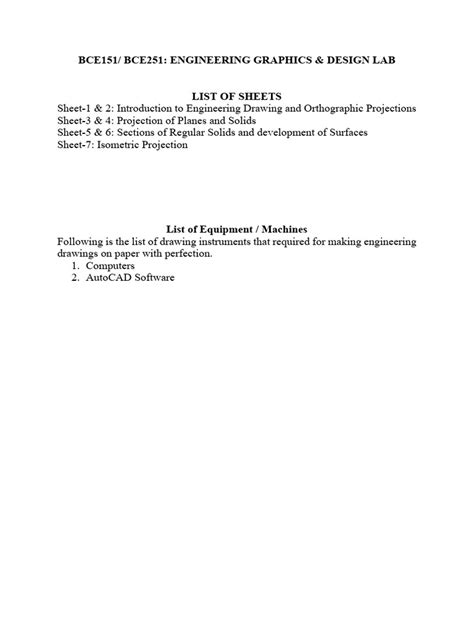 Engineering Graphics And Design Lab Pdf