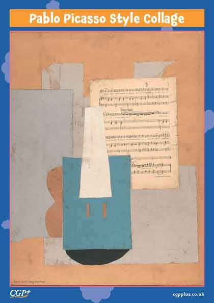 Pablo Picasso Collage Guitar