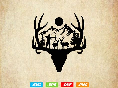 Deer Hunting Vector Art Bow Hunter Svg Graphic By Ripongrafix471