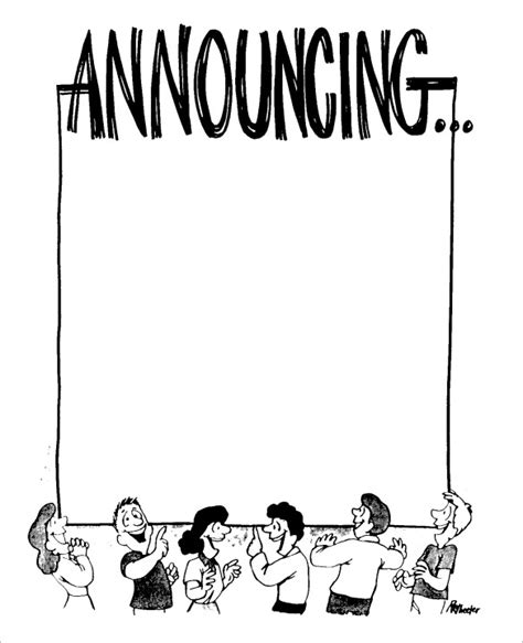 Blank Announcement Borders