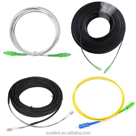 Surelink Singlemode Simplex Sc To Sc Connector 1core Round Fiber Optic Jumper Cable Outdoor