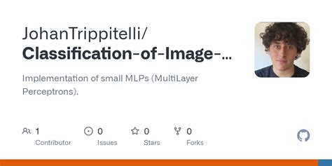 Github Johantrippitelliclassification Of Image Data With Multilayer