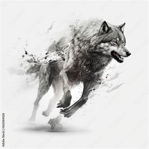 Wolf Attacking Drawing