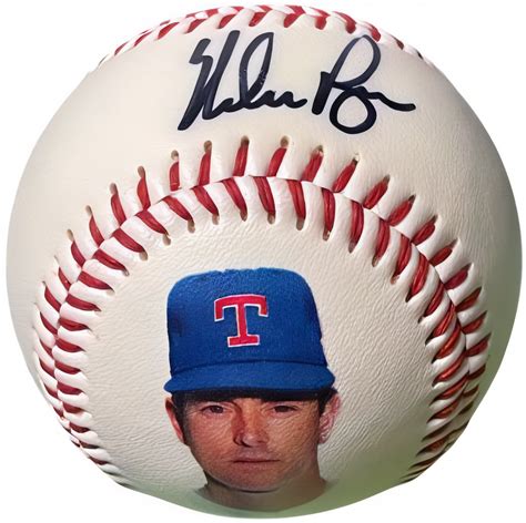 Nolan Ryan Signed Fotoball Usa Mlb Baseball 1000 Fotoball Usa Coa