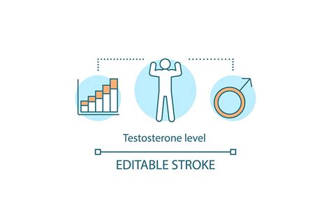 Testosterone Level Concept Icon Outline Icons ~ Creative Market