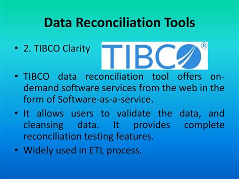 Data Warehouse 14 Data Reconciliation Tools Pptx
