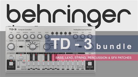 Behringer Td 3 26 Patches For Bass Lead String Brass Key Percussion