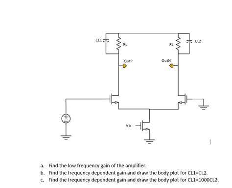Solved A Find The Low Frequency Gain Of The Amplifier B